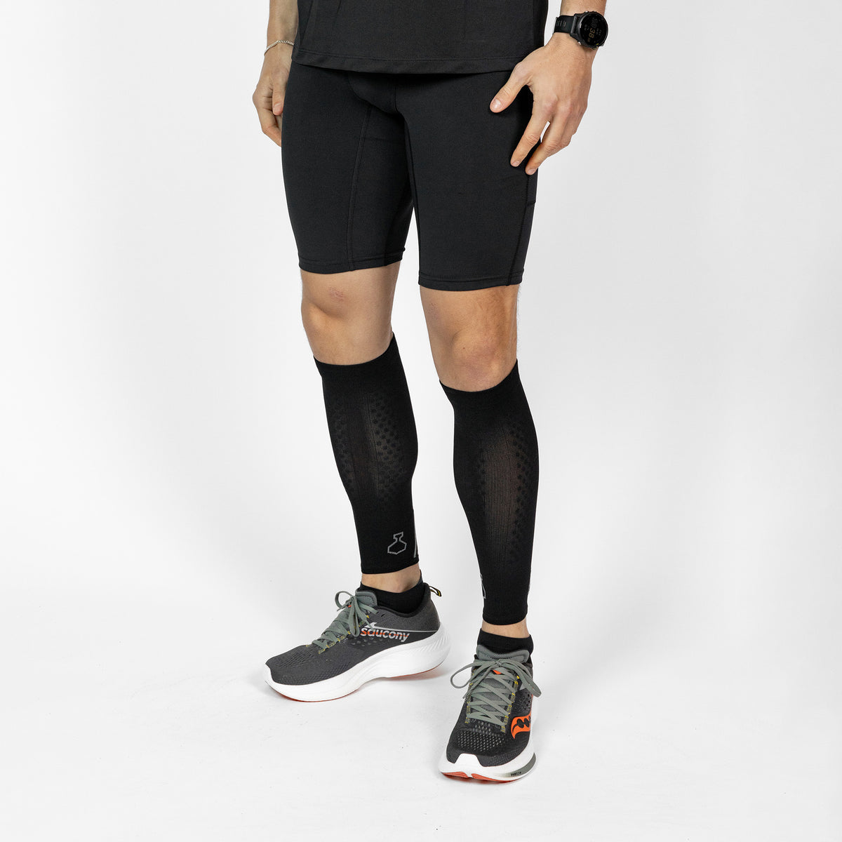SHIN-TECH COMPRESSION CALF SLEEVES - Black